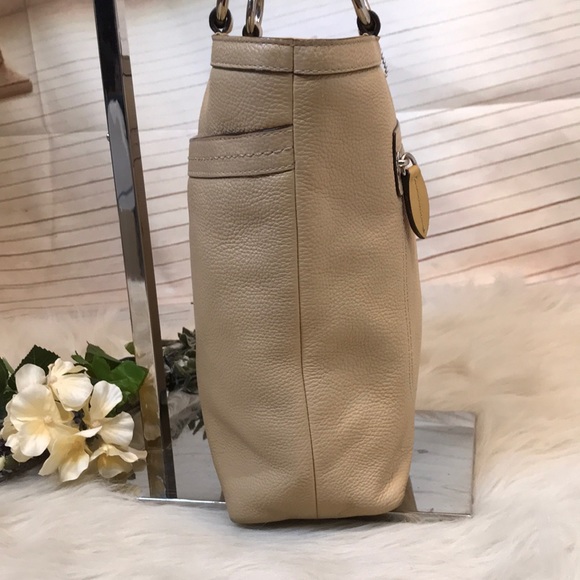 Coach | Bags | Coach Hamilton Sand Pebbled Leather Tote | Poshmark